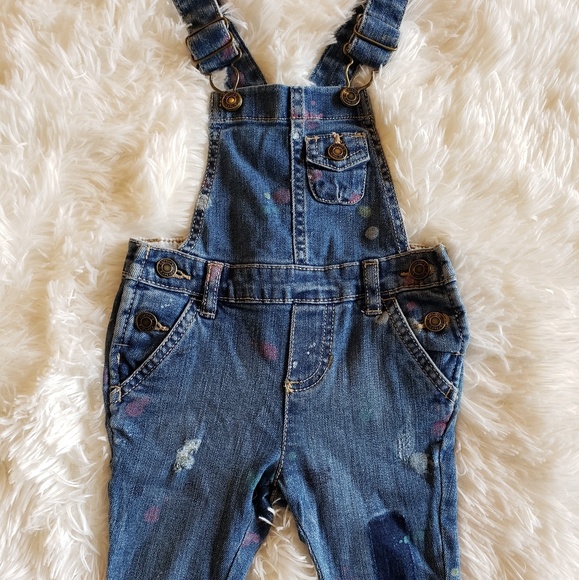 Carter's | Other | Precious Faux Paint Stained Overalls | Poshmark